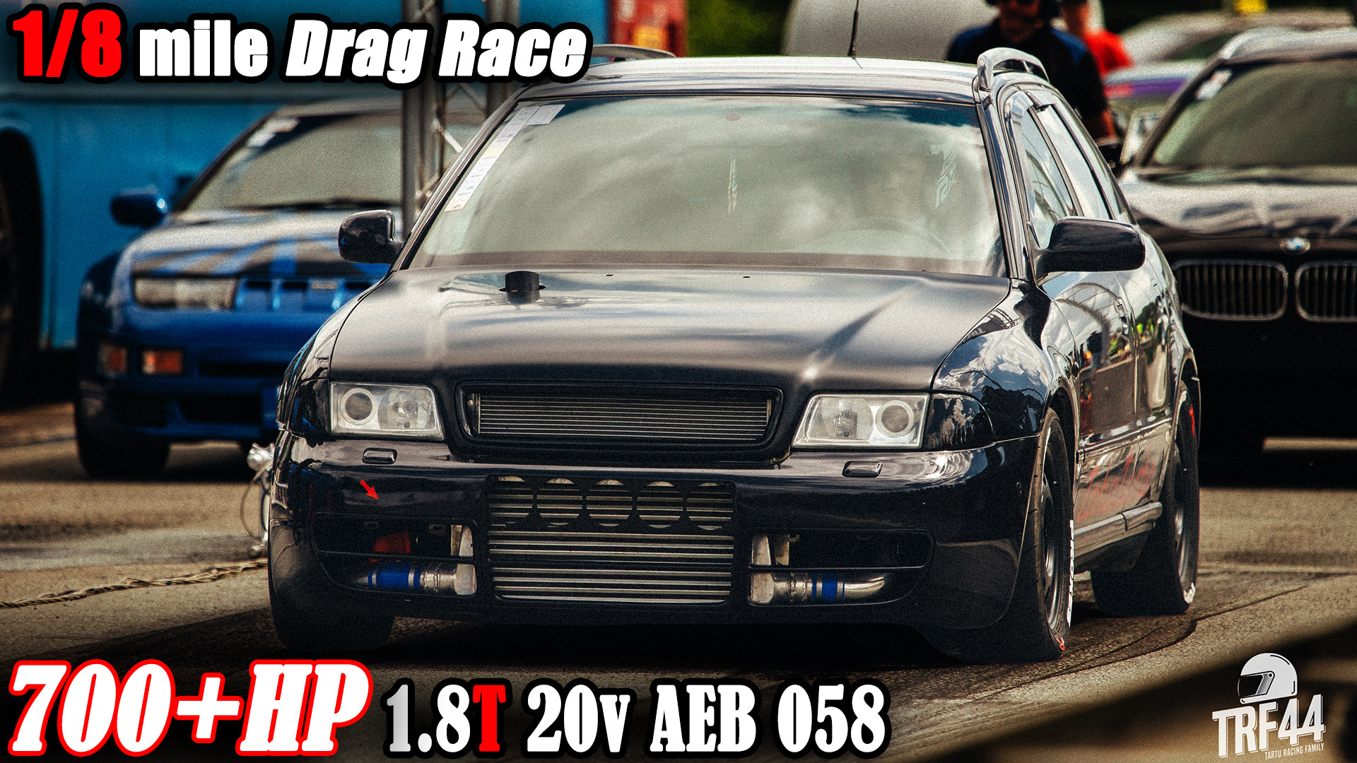 700+HP Audi A4 B5 1.8TQ 20v PTE6062 1/8 mile @ TRF44 Tartu Drag Race 2025 — Audi A4 (B5), 1,8 л ...