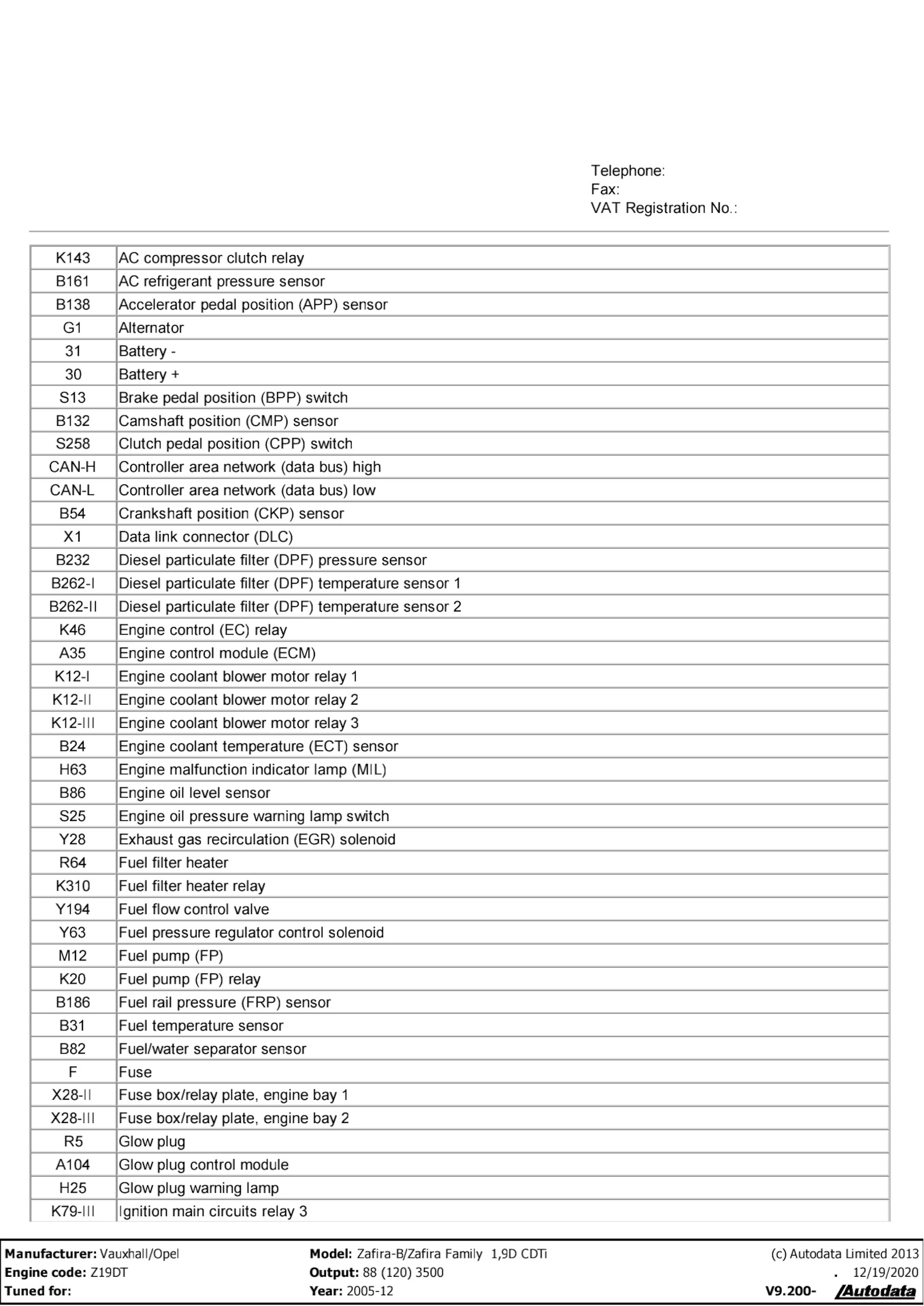 Электро схема z19dt — Opel Vectra C, 1,9 л, 2004 года | электроника ...