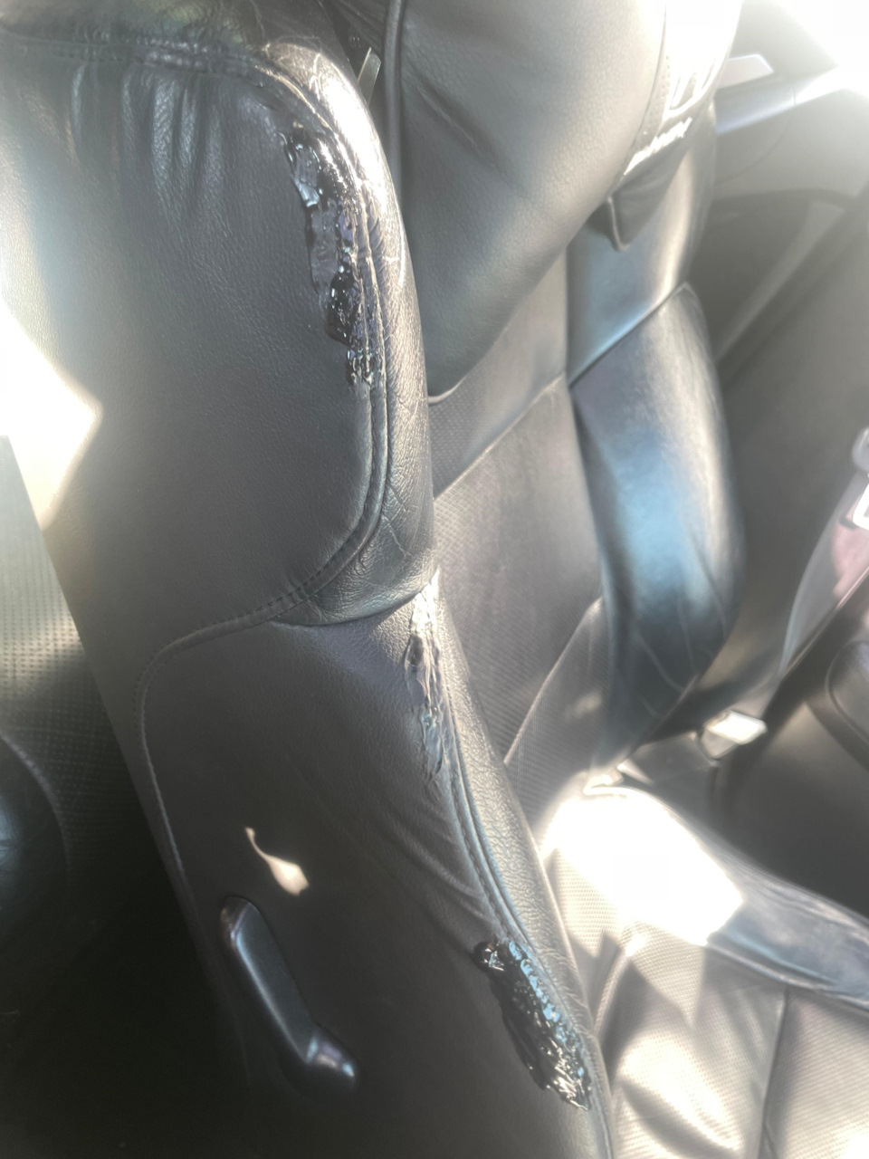 Восстановление кожи сидений (жидкая кожа) — Honda Accord (8G), 2,4 л ...