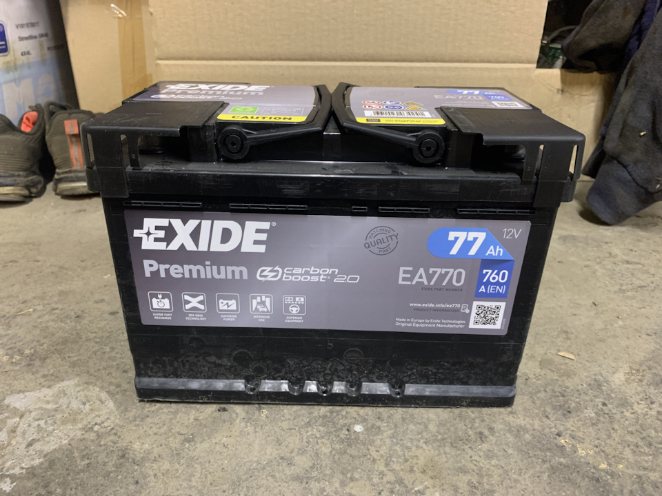 Аккумулятор Exide AE770 75 а/ч — BMW 3 series (E90), 3 л, 2005 года ...