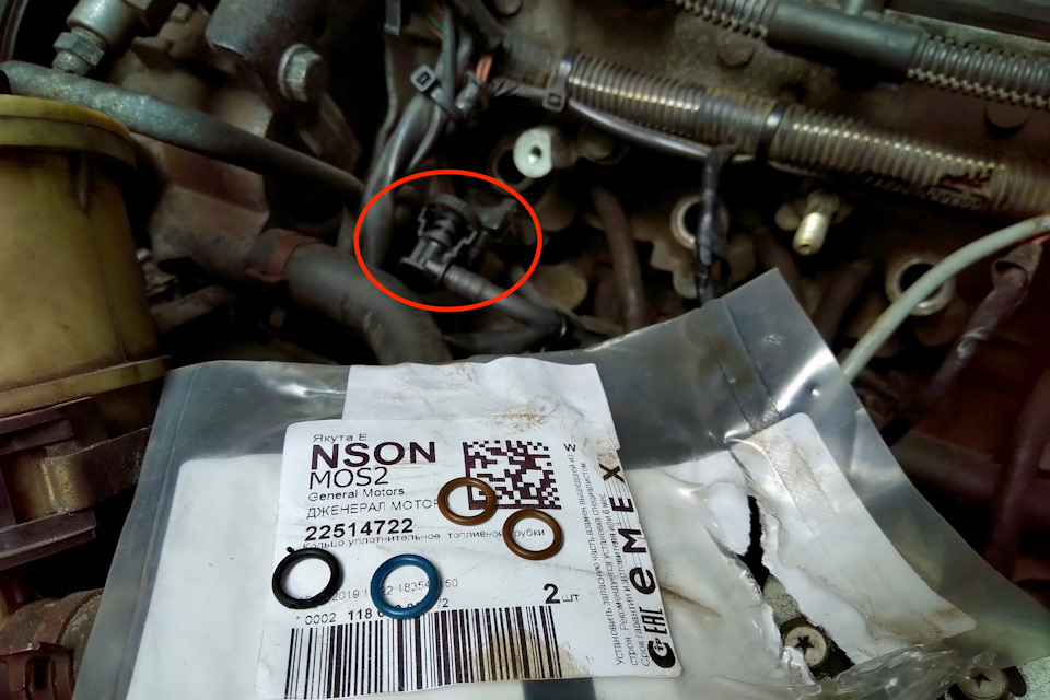 Уплотнительные кольца штуцера топливной рампы Renault — Renault Megane ...