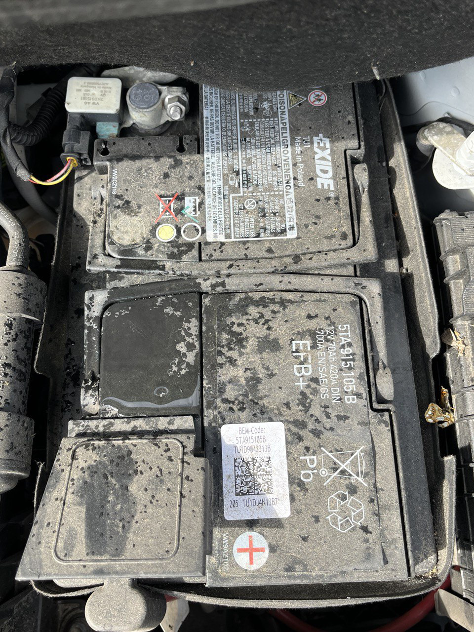 Замена АКБ — Volkswagen Caddy (4G), 2 л, 2019 года | поломка | DRIVE2