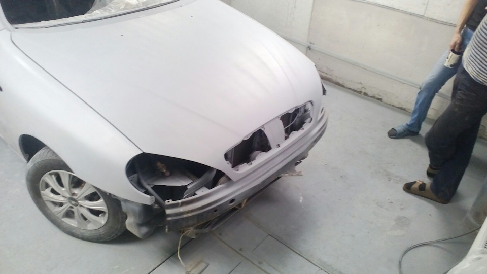 Покраска Chevrolet Lanos Часть 2. Шпатлёвка, грунтовка — Chevrolet ...