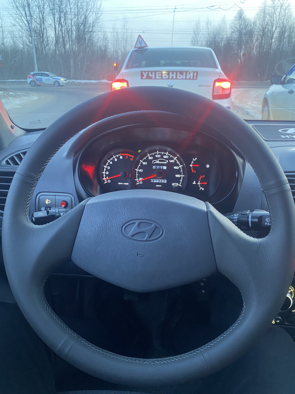 Перешив руля — Hyundai Accent (2G), 1,5 л, 2007 года | аксессуары | DRIVE2