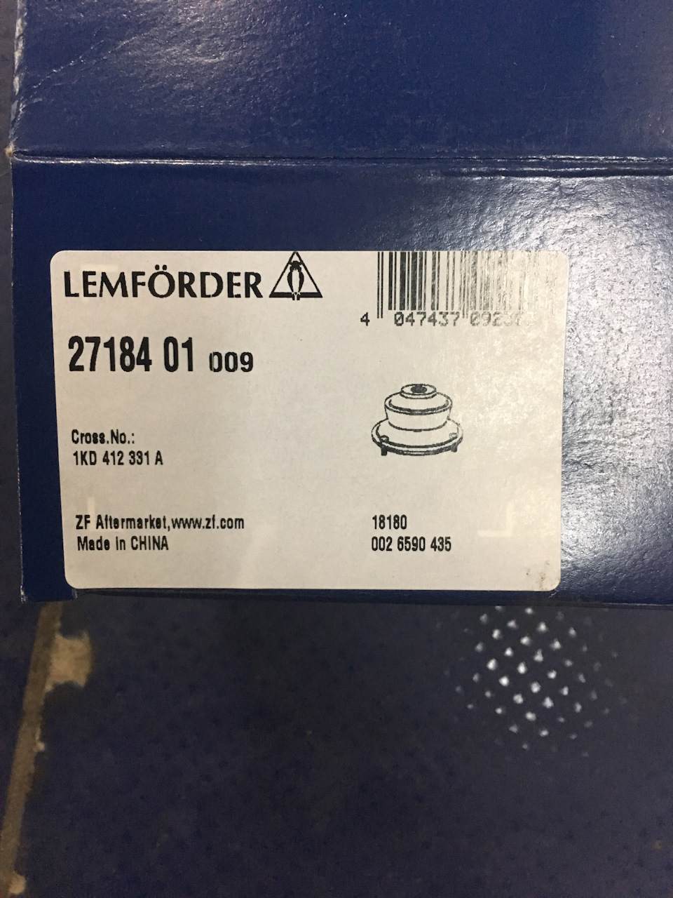 1KD412331A Опора стойки амортизатора VAG | Запчасти на DRIVE2