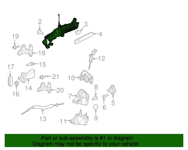 LR178959 Handle, Outside Jaguar Land Rover | Запчасти на DRIVE2