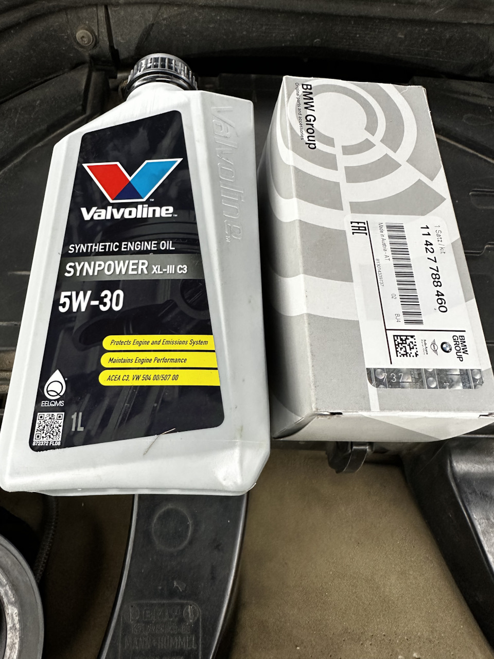 Масло Valvoline synpower xl-3 — BMW X5 (E70), 3 л, 2008 года | плановое ...