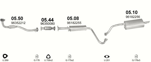 96352212 Труба выхлопного газа GM | Запчасти на DRIVE2