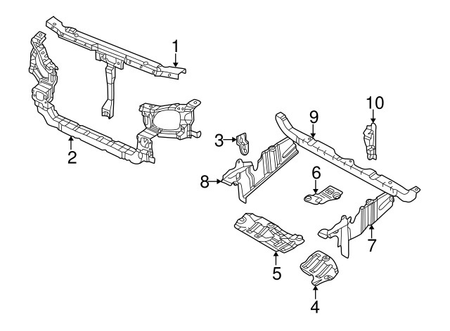 291503D100 Поперечина моторного отсека KIA HYUNDAI | Запчасти на DRIVE2