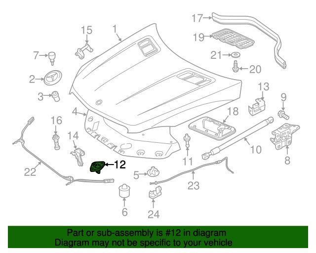 A2048800460 Запор капота Mercedes | Запчасти на DRIVE2