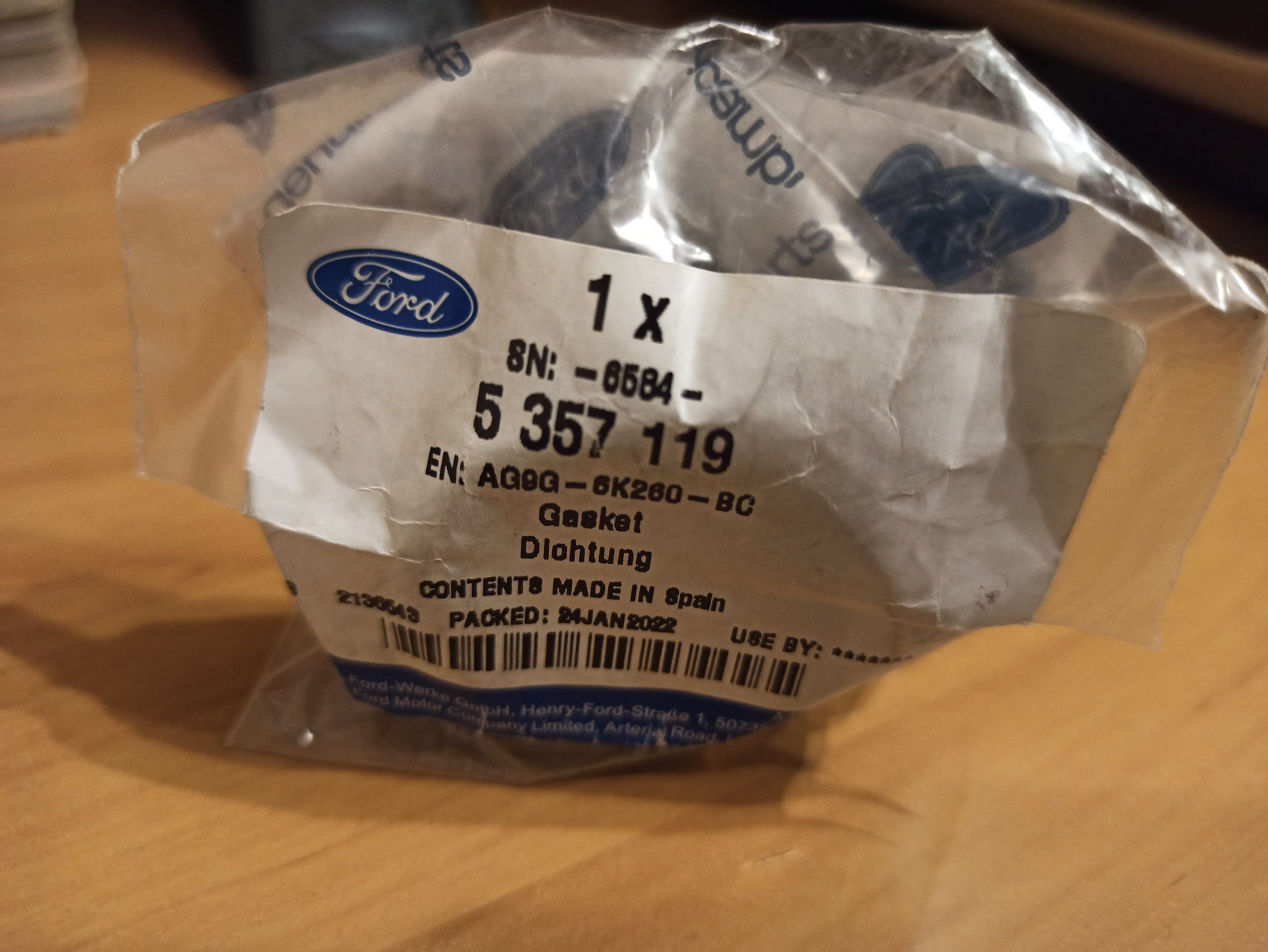 145. Прокладка КК Corteco + сальник КФ Ford. Ступичный подшипник SKF ...