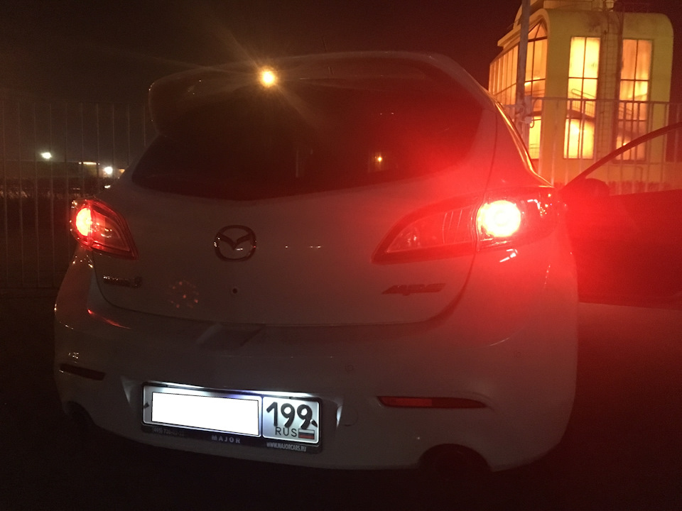 Подсветка номерного знака. — Mazda 3 MPS (2G), 2,3 л, 2009 года ...