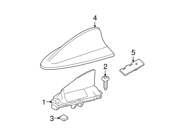 65206955555 Пустой корпус антенны на крыше загрунт. BMW | Запчасти на ...
