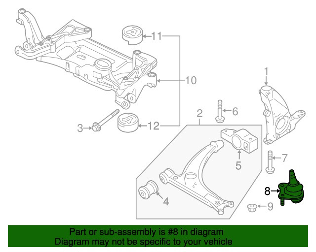 3C0407365A Шаровая опора VAG | Запчасти на DRIVE2