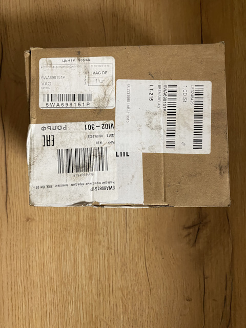 5WA698151P Комплект тормозных колодок, дисковый тормоз VAG | Запчасти ...