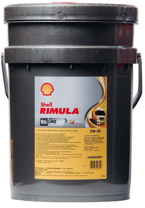550043092 Масло Shell Rimula R6 LMЕ 5w30 диз.мот.син. (20л) SHELL ...