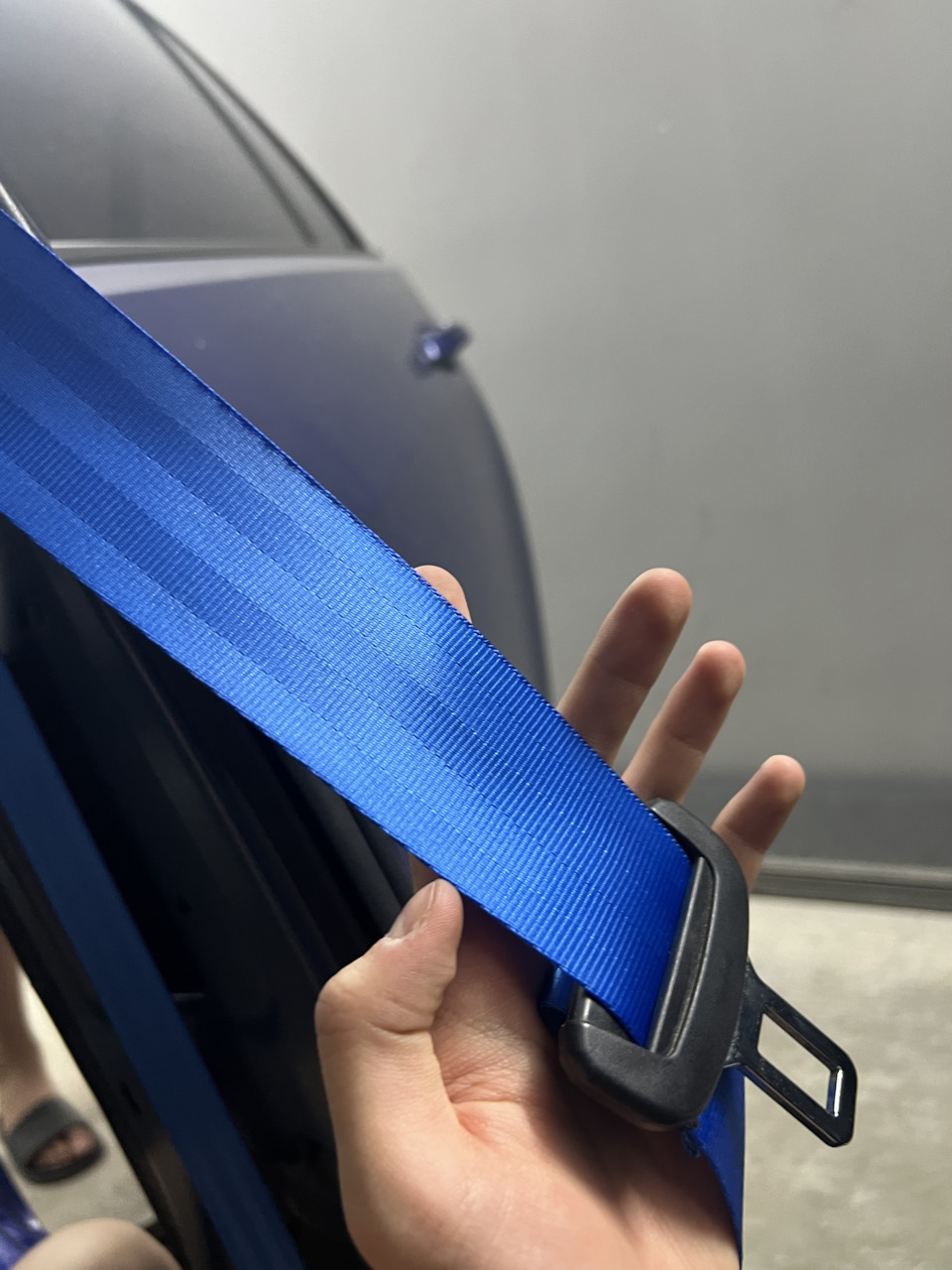 Синие ремни безопасности — Volkswagen Golf R Mk7, 2 л, 2014 года ...
