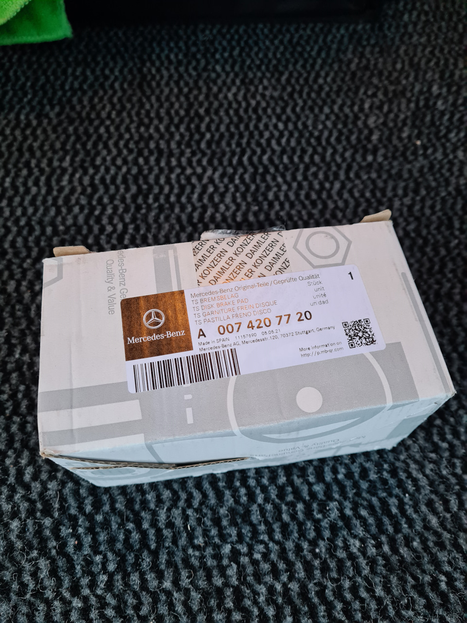 A0074207720 Комплект колодок тормозных 4шт Mercedes | Запчасти на DRIVE2