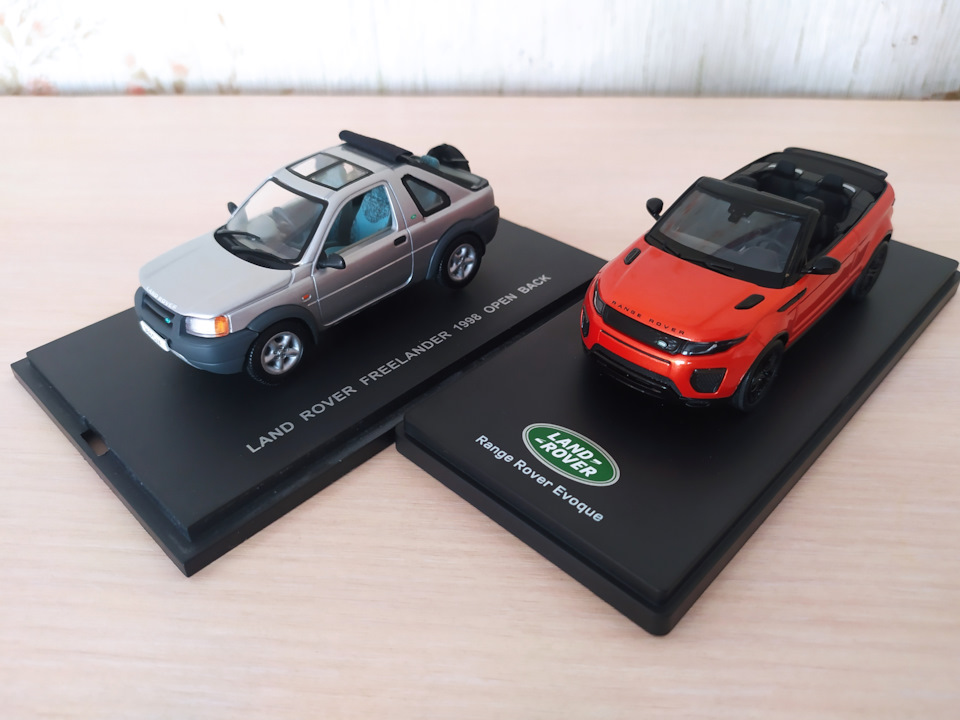 RANGE ROVER Evoque Convertible. TSM MODEL.1/43. & LAND ROVER FREELANDER ...
