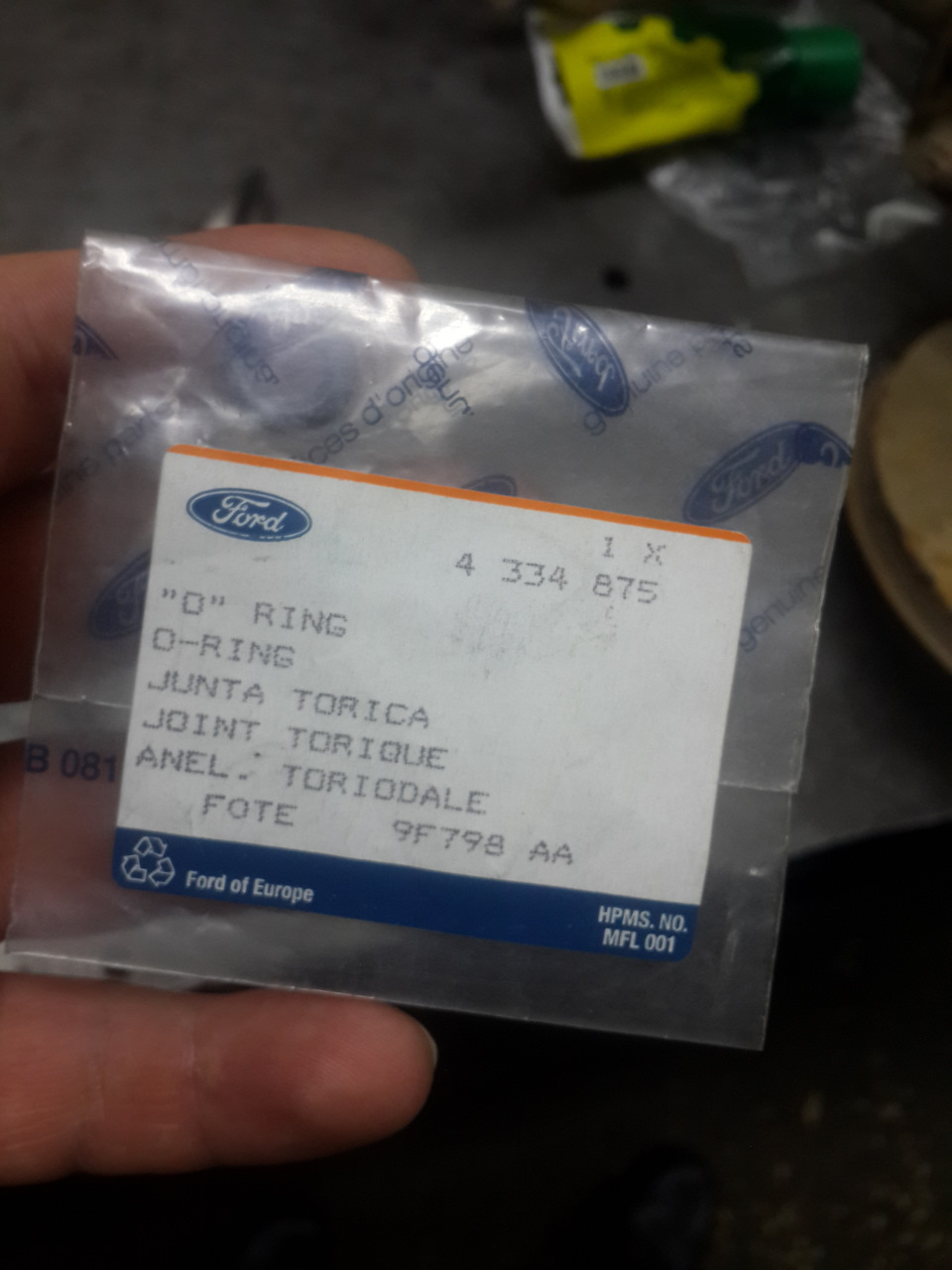 4334875 Кольцо уплотнительное круглое 7.52х3,53 11 Ford | Запчасти на ...