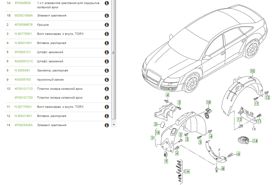 8E0821989A Элемент крепления VAG | Запчасти на DRIVE2