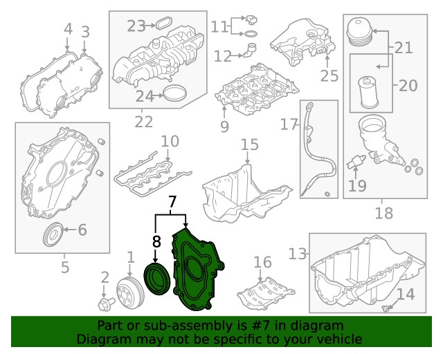 LR077985 Front Cover Jaguar Land Rover | Запчасти на DRIVE2