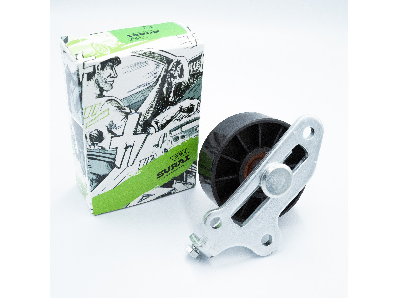 SR00627 Ролик привод. ремня ГАЗ с дв. ЗМЗ 405/406/409 с кронштейном усил. Surai | Запчасти на DRIVE2