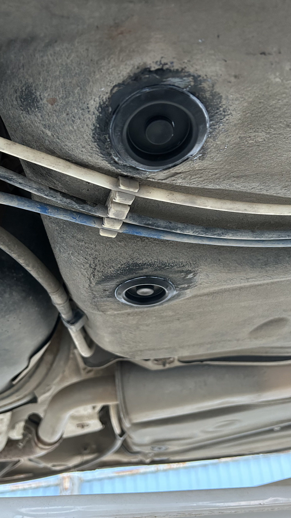 Заглушки в днище (возле топливного фильтра) — Volkswagen Golf Mk4, 1,4 ...