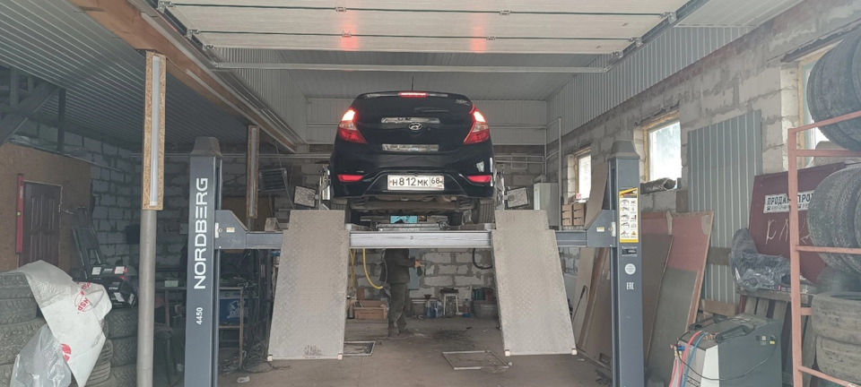 Замена втулки рулевой рейки и рулевых тяг Солярис — Hyundai Solaris (1G ...
