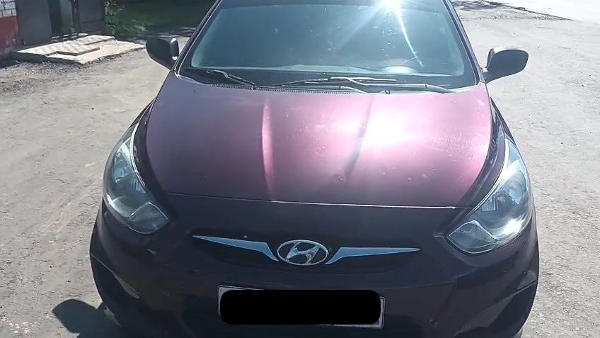 Hyundai Solaris (1G) 1.4 бензиновый 2011 | Баклажановый конь на DRIVE2