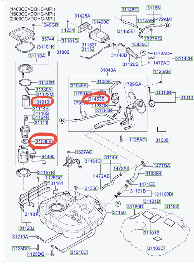 Топливные фильтра — KIA Ceed (1G), 1,4 л, 2008 года | своими руками ...