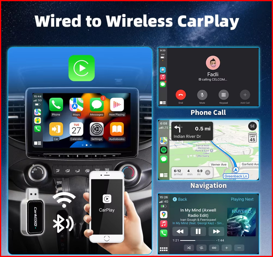 📡 Беспроводной carplay для Kaiyi E5 — KAIYI E5, 1,5 л, 2023 года | аксессуары | DRIVE2