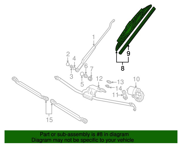 357998003 Комплект щеток стеклоочистителя / AUDI-80 VW Passat-III/IV ...