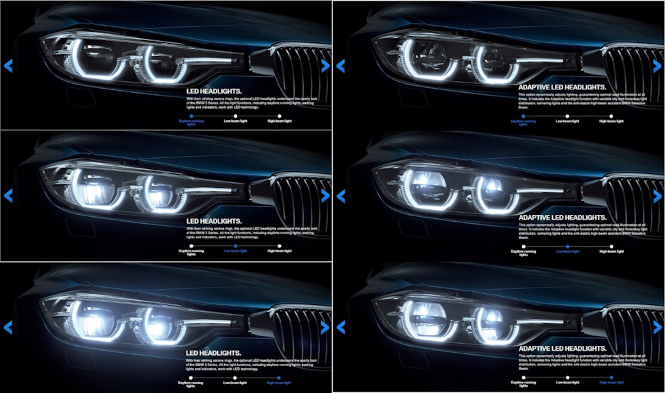 Опция (S552A) Адаптивные светодиодные фары — BMW 3 series (F30), 3 л ...