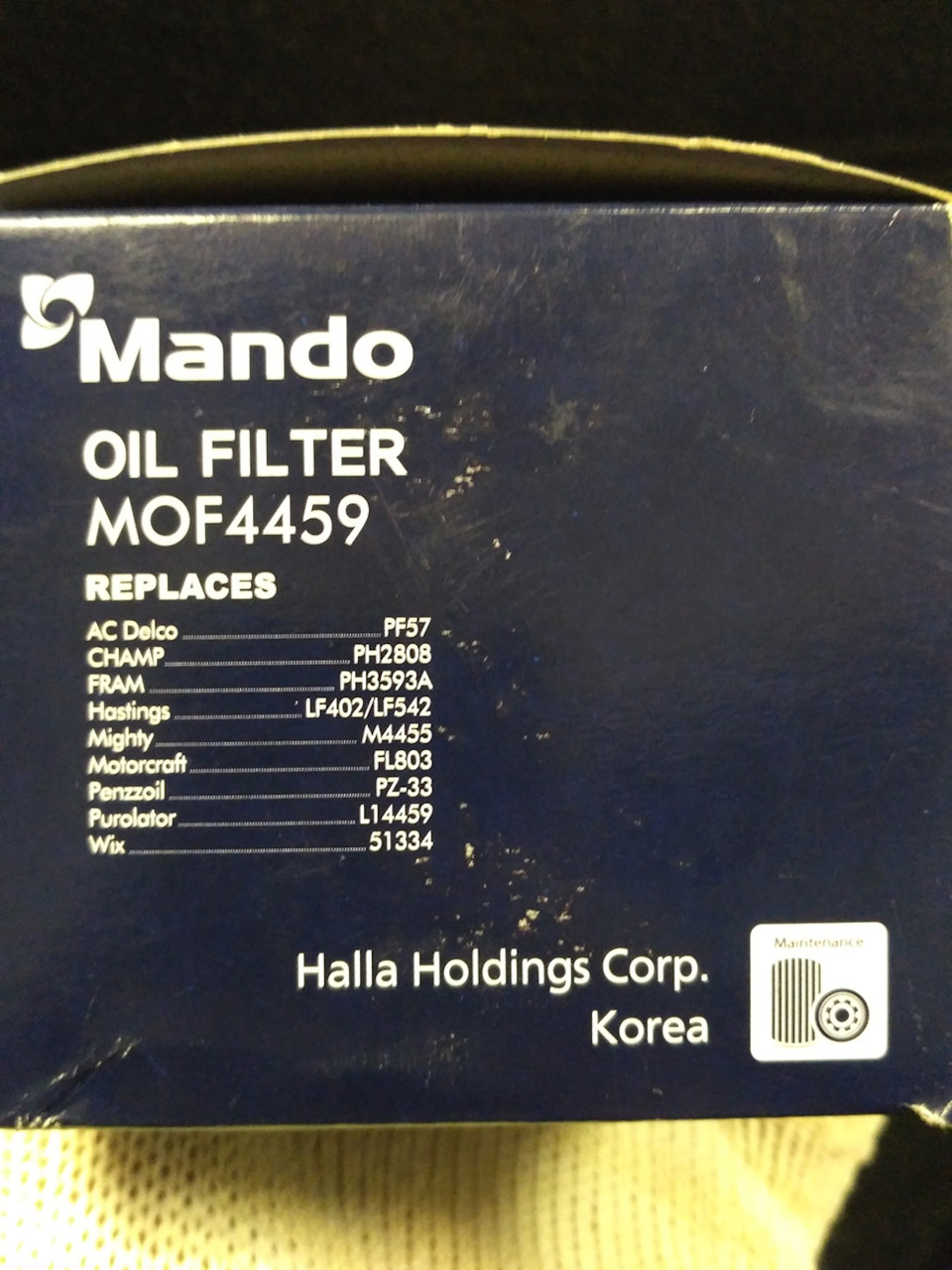 MOF4459 Масляный фильтр MANDO | Запчасти на DRIVE2