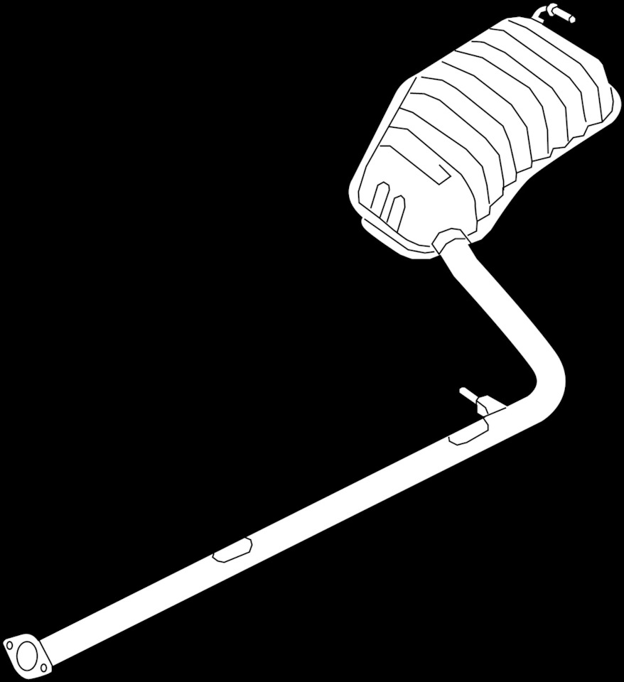 287104U110 Muffler ASSY-REAR. MUFFLER ASSY-RR KIA HYUNDAI | Запчасти на ...