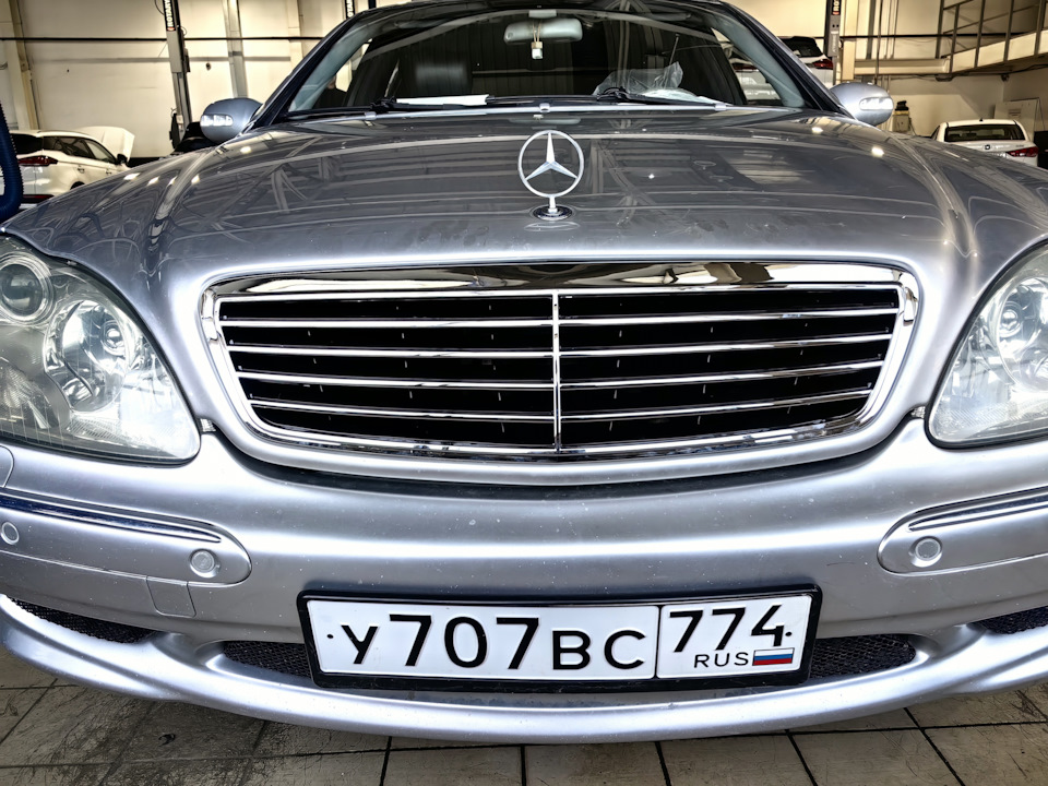 решетка радиатора — Mercedes-Benz S 55 AMG (W220), 5,4 л, 2001 года ...