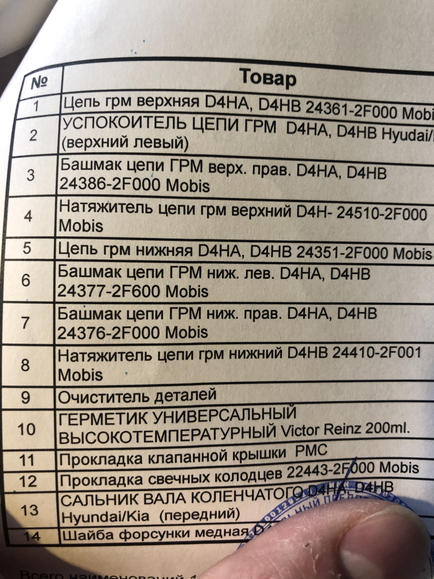 Замена цепи ГРМ — Hyundai Santa Fe (3G), 2,2 л, 2012 года | визит на ...