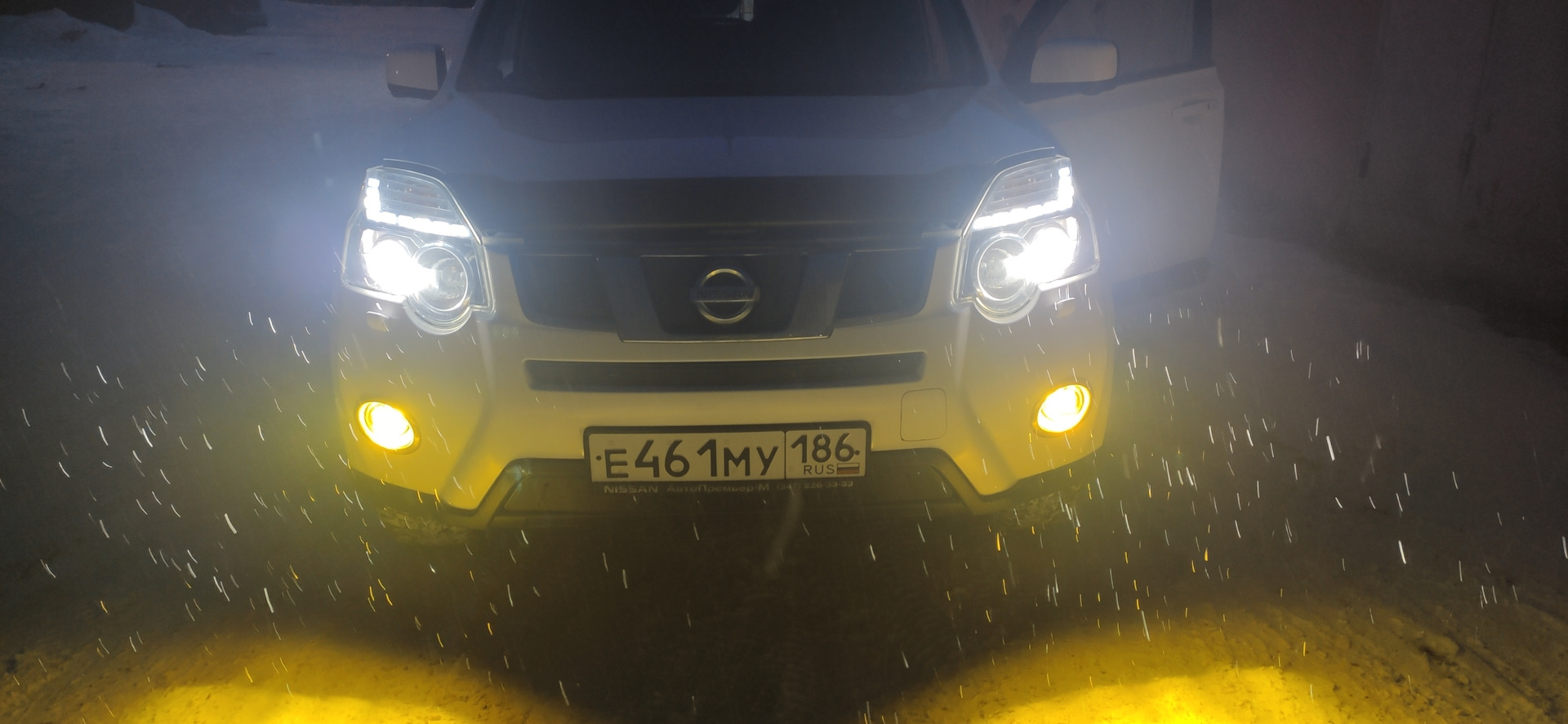 Желто-белые ПТФ — Nissan X-Trail II (t31), 2 л, 2013 года | аксессуары ...