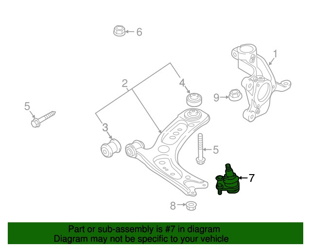 5Q0407365A Шаровая опора VAG | Запчасти на DRIVE2