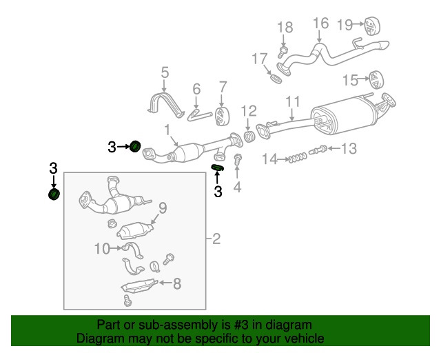 1745131020 Прокладка глушителя TOYOTA LEXUS | Запчасти на DRIVE2