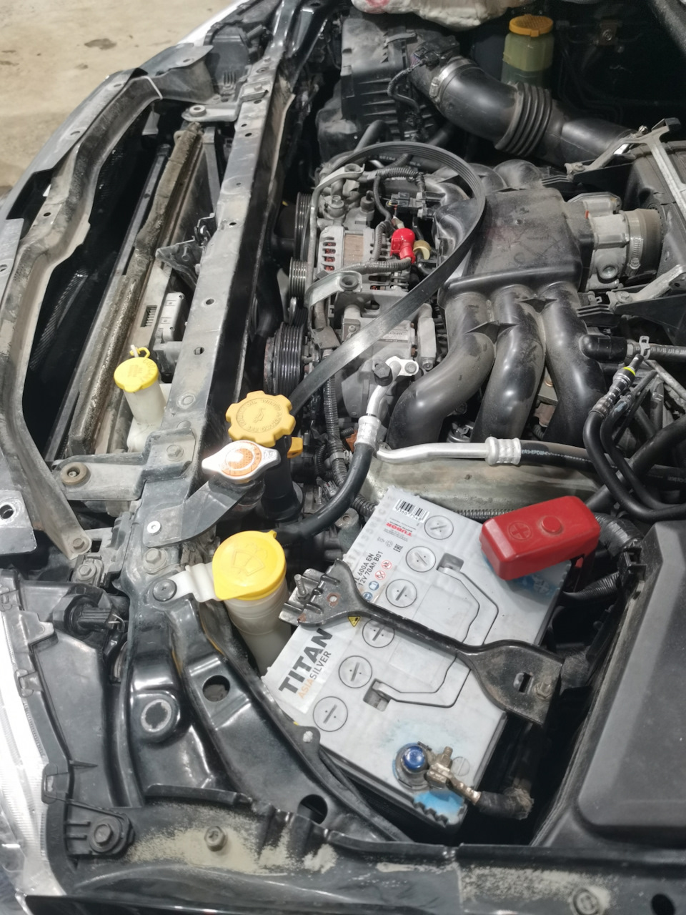 Замена натяжного и обводного ролика — Subaru Tribeca B9, 3,6 л, 2011 ...