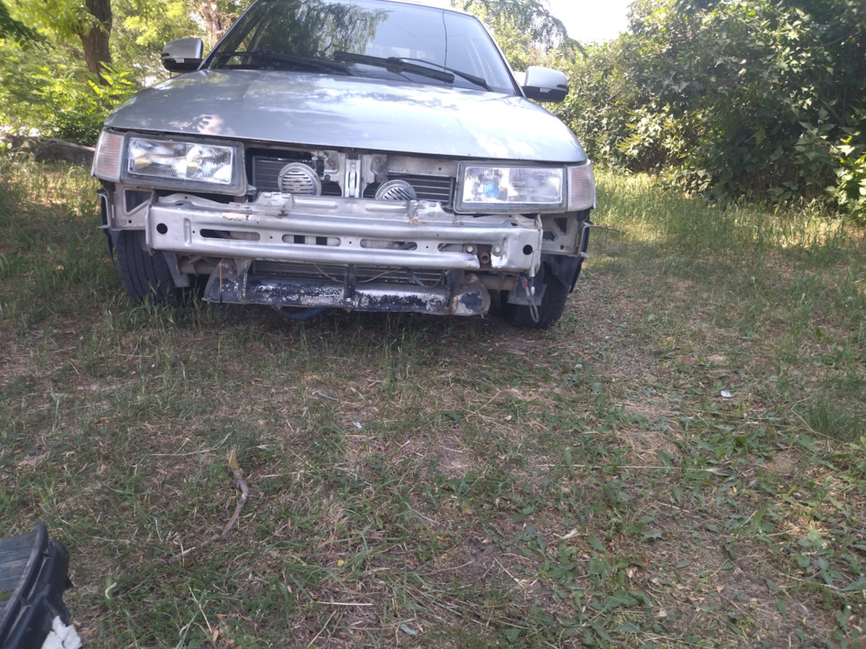 Бампер родной и лед туманки — Lada 21120, 1,5 л, 2002 года | кузовной ...