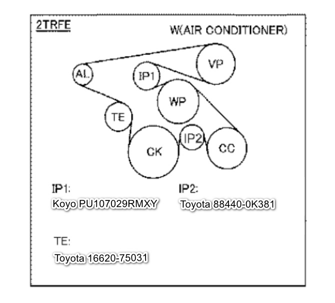 884400K381 Паразитный / ведущий ролик, поликлиновой ремень TOYOTA LEXUS ...