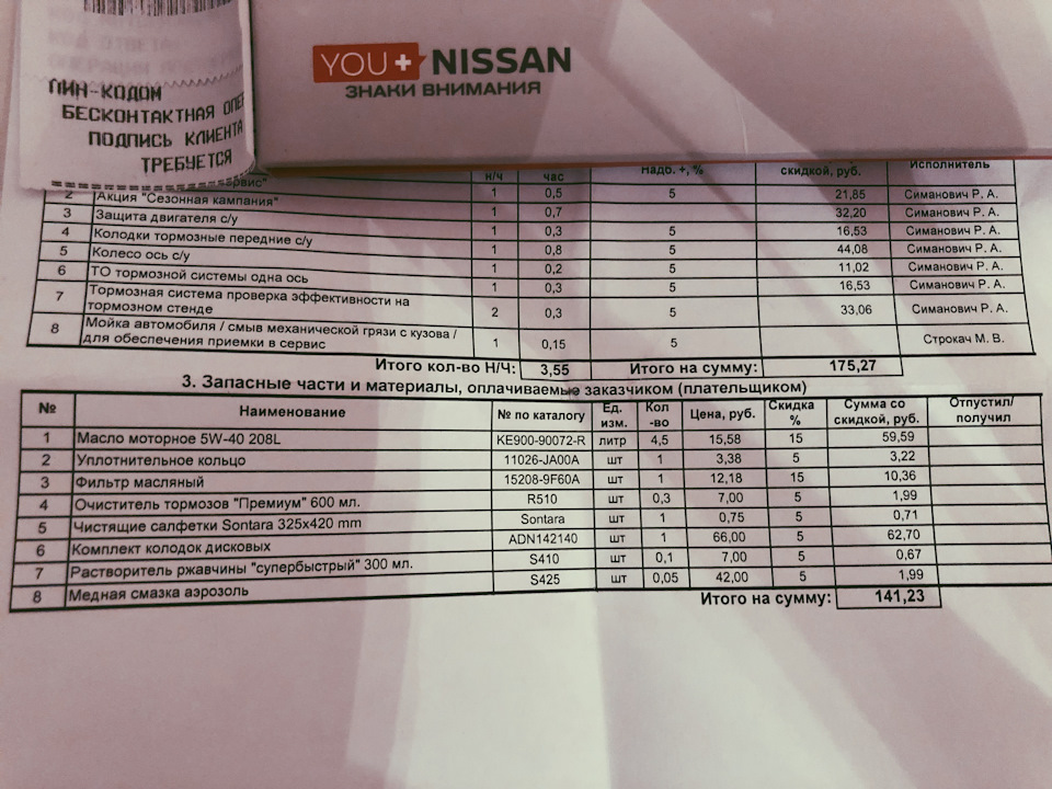 То-3 — Nissan Juke (1G), 1,6 л, 2014 года | визит на сервис | DRIVE2