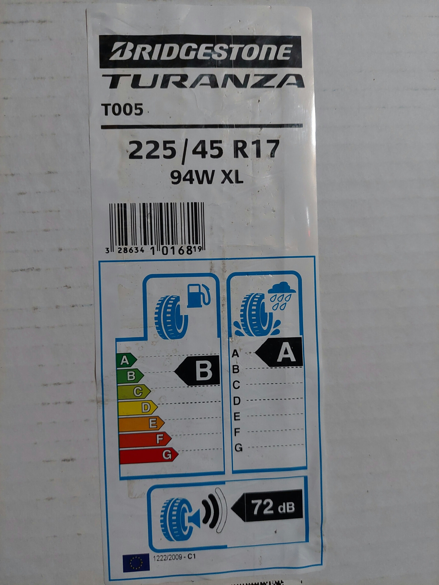 Летние шины Bridgestone Turanza T005 . — Skoda Octavia A7 Mk3, 1,6 л ...