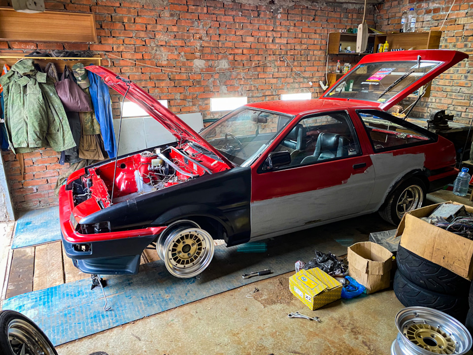 Enkei Focus racing 14x7.5 первая пара. — Toyota Sprinter Trueno (85), 1 ...