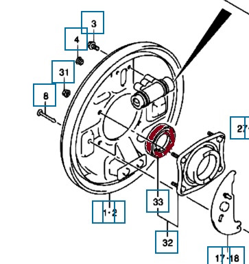 Сальник фланца полуоси. — Suzuki Vitara (2G), 2 л, 1999 года | запчасти ...