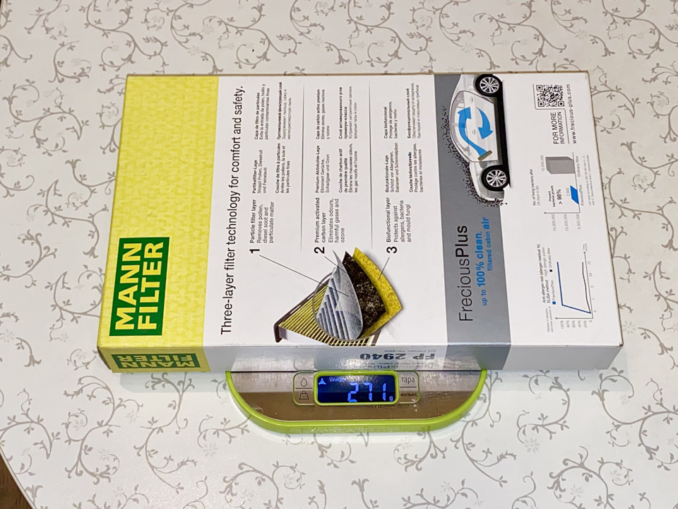 FP2940 Салонный фильтр антибактериальный MANN FILTER | Запчасти на DRIVE2