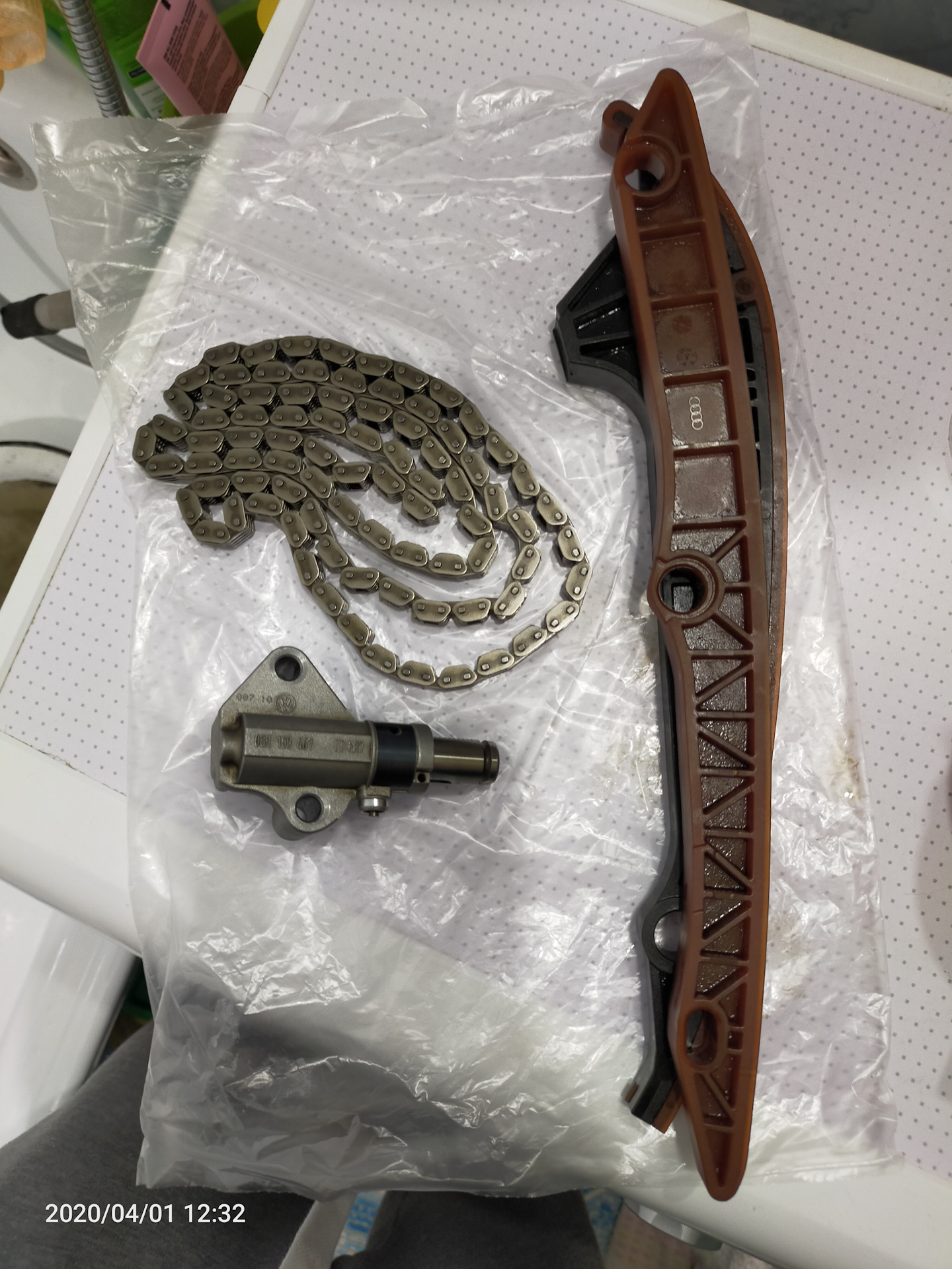 Замена цепи ГРМ — 115350 км. — Volkswagen Tiguan (1G), 2 л, 2010 года ...